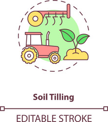 Soil tilling concept icon Royalty Free Vector Image