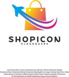 Travel shop logo template design Royalty Free Vector Image