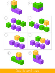 Educational game for kids find correct answer Vector Image