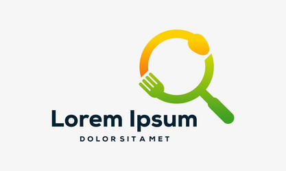 Find food logo food search logo concept design Vector Image