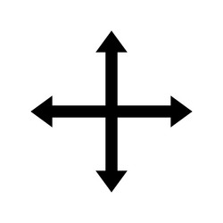 Four-direction arrow icon design in linear style Vector Image