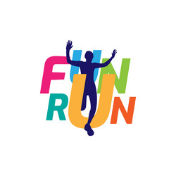 Logo design for 5k fun run event Royalty Free Vector Image