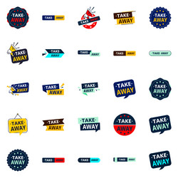 Take away collection 25 dynamic designs for your Vector Image