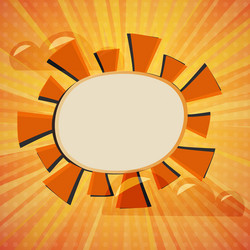 Frame on sunny shiny background Royalty Free Vector Image