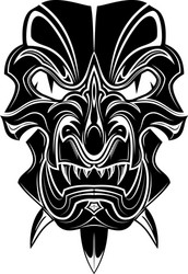 Yellow demon warrior demon color Royalty Free Vector Image