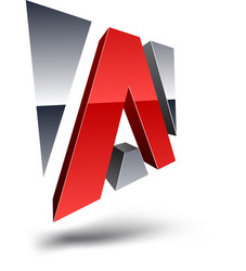 3d a letter design Royalty Free Vector Image - VectorStock