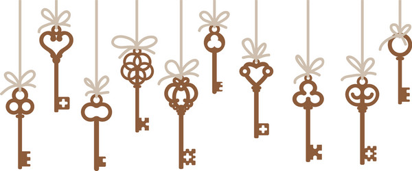 Antique skeleton keys Royalty Free Vector Image