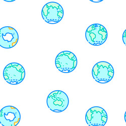 Earth world globe planet seamless pattern Vector Image