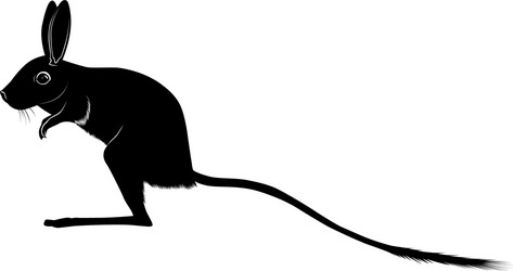 Cute little jerboa cartoon character Royalty Free Vector