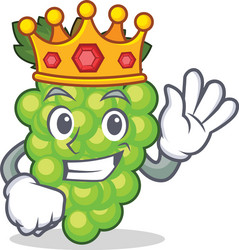 King of the world mascot Royalty Free Vector Image