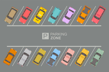 Parking lot top view Royalty Free Vector Image