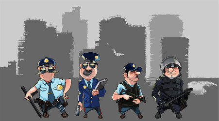 Police Cartoon Caricature Vector Images (over 200)