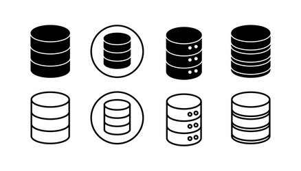 Database icon server storage Royalty Free Vector Image