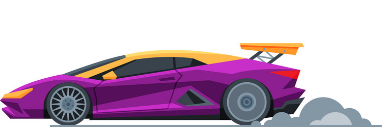 Side view of professional racing driver sitting Vector Image