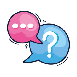 Speech bubble with interrogation sign dialog Vector Image