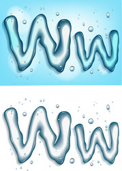 Water typeface Royalty Free Vector Image - VectorStock