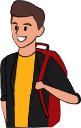 Student boy cartoon Royalty Free Vector Image - VectorStock