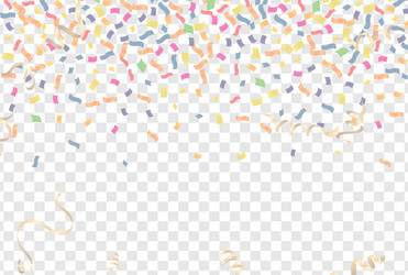 Colorful confetti on transparent background Vector Image