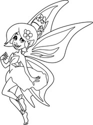 Fairy outline Royalty Free Vector Image - VectorStock