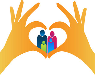 Family people loving heart icon Royalty Free Vector Image