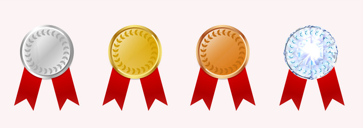 Platinum Gold Silver Bronze Medal