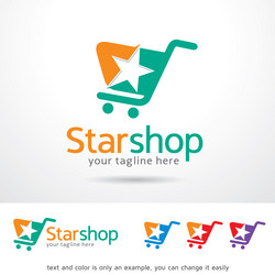 Star computer logo template Royalty Free Vector Image