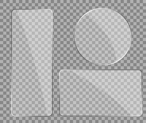 Glossy reflection effect transparency window Vector Image