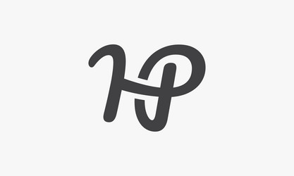 Lowercase letter hp logo isolated on white Vector Image