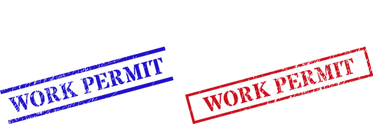 Permit textured scratched stamp watermarks Vector Image