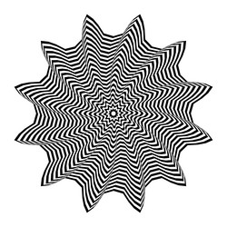 Circular op art pattern Royalty Free Vector Image