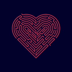 Heart Maze Puzzle Vector Images (over 520)