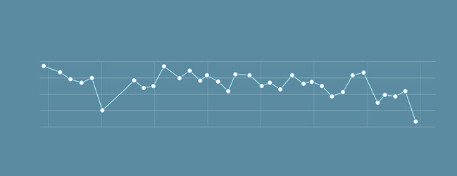 Line graph element modern simple chart Royalty Free Vector