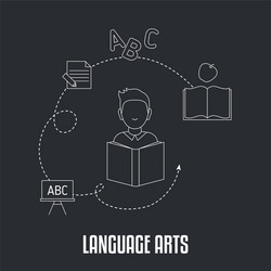 School subjects design concept Royalty Free Vector Image