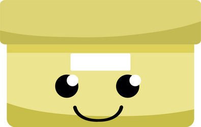Grated smile box archive kawaii cartoon Royalty Free Vector
