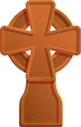 Green gradient cross icon cartoon style Royalty Free Vector