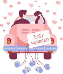 Wedding Car Cartoon Couples Vector Images (over 530)