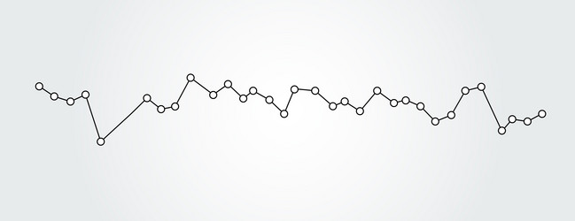 Line graph element modern simple chart Royalty Free Vector