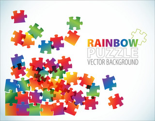 Bright jigsaw puzzle background Royalty Free Vector Image