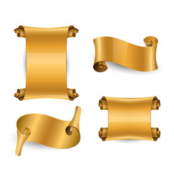 Gold shiny scroll Royalty Free Vector Image - VectorStock