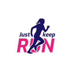 Logo design for 5k fun run event Royalty Free Vector Image