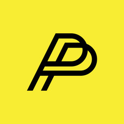 Po o p modern monogram letter initial based logo Vector Image