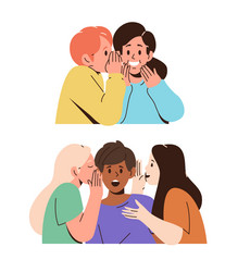 Children Whispering Vector Images (62)