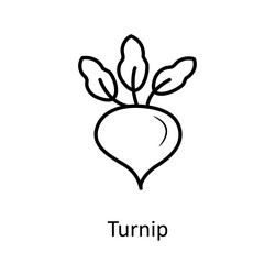 Turnip fill outline icons simple stock i Vector Image