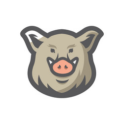 Wild hogs head Royalty Free Vector Image - VectorStock