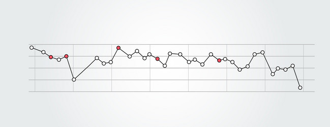 Line graph element modern simple chart Royalty Free Vector