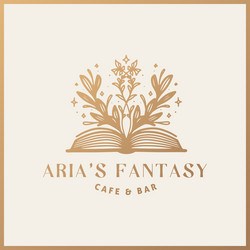 Luxury book logo design floral logotype Royalty Free Vector