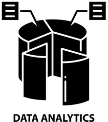 Data complexity icon black sign Royalty Free Vector Image
