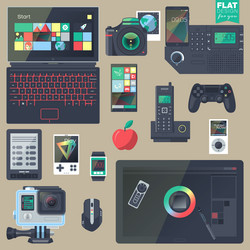 Flat design gadgets Royalty Free Vector Image - VectorStock