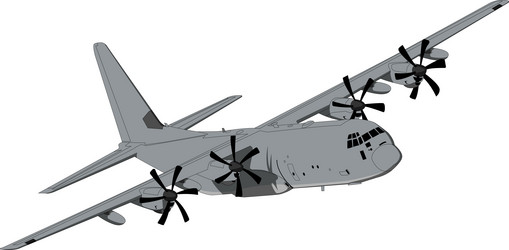 C 130j refueling tanker drawing Royalty Free Vector Image