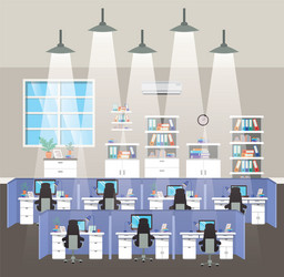 Office workspace scene icon Royalty Free Vector Image